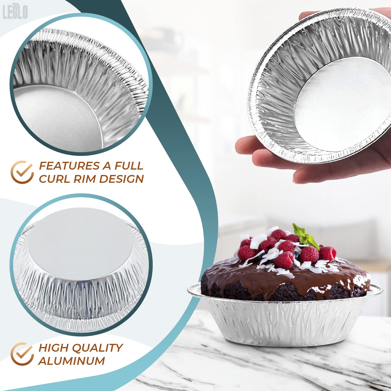 Silver Aluminum Foil Tart Pan - 100Pcs Disposable Mini Pie Tins Round Pan for Cake Pie Tin Foil Pans Tin 2.9 inch Liners Aluminum Pans Disposable Mini Tart Pan Mini Cheesecake Pans for Baking