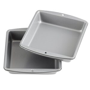 wilton recipe right - 8-inch non-stick square cake pans, multipack of 2