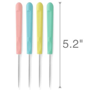 4Pcs Sugar Stir Needle Scriber Needle Cookie Decorating Supplies Tool 5.2 Inches