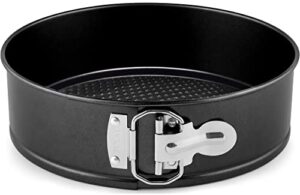 zulay premium springform pan 9 inch nonstick - cheesecake pan with removable bottom - no need for parchment paper - spring form for baking - leak-proof cake pan (black)