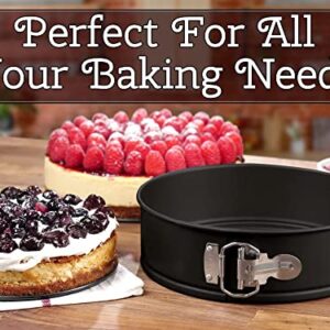 Zulay Premium Springform Pan 9 Inch Nonstick - Cheesecake Pan With Removable Bottom - No Need For Parchment Paper - Spring Form For Baking - Leak-Proof Cake Pan (Black)