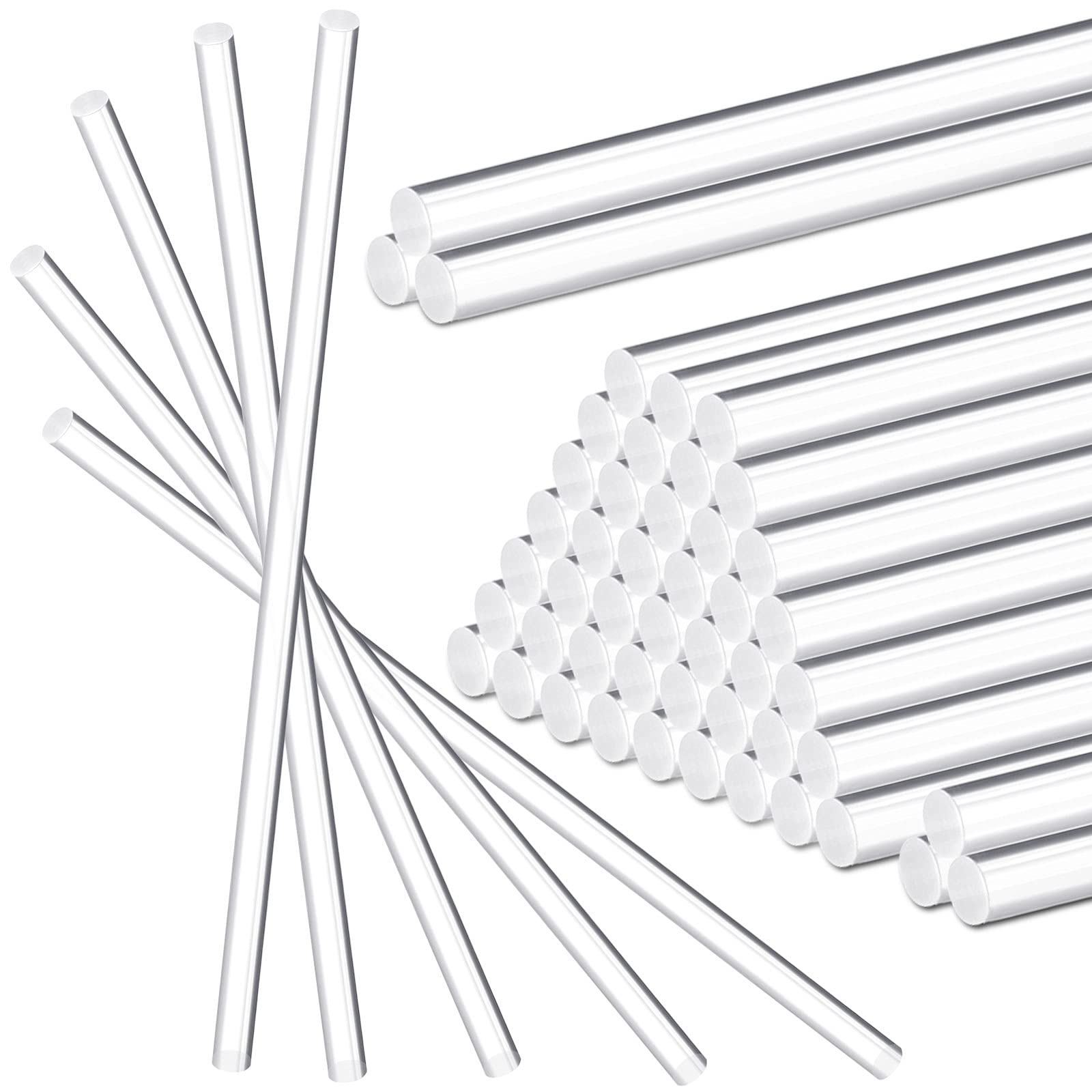 200 Pieces Acrylic Lollipop Sticks Cake Pops Sticks Candy Sticks Treat Sticks for Wedding Halloween Christmas Candy Cake Pops Cupcake Toppers Chocolate Cookie Dessert(Clear, 6 Inch)