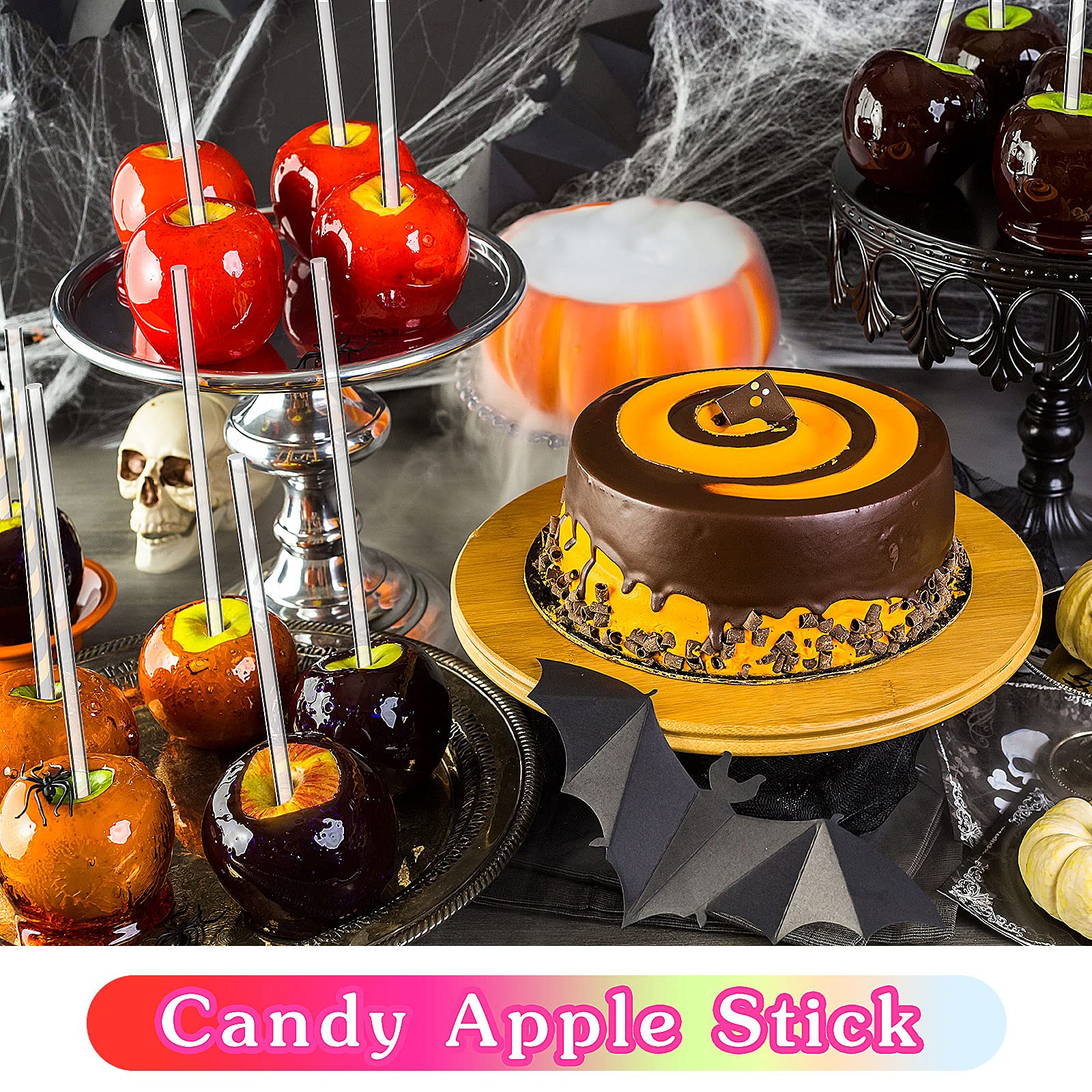 200 Pieces Acrylic Lollipop Sticks Cake Pops Sticks Candy Sticks Treat Sticks for Wedding Halloween Christmas Candy Cake Pops Cupcake Toppers Chocolate Cookie Dessert(Clear, 6 Inch)