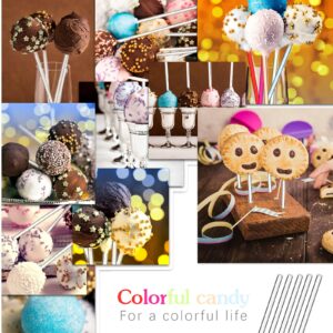 200 Pieces Acrylic Lollipop Sticks Cake Pops Sticks Candy Sticks Treat Sticks for Wedding Halloween Christmas Candy Cake Pops Cupcake Toppers Chocolate Cookie Dessert(Clear, 6 Inch)