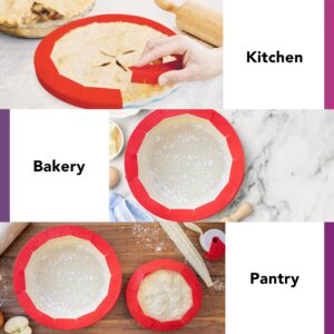 Talisman Designs Baking Pie Crust Shield Protector Cover for Edges of Pie - 8-inch to 11.5-inch Adjustable Silicone Baking Accessory for Making the Perfect Pie | Set of 1