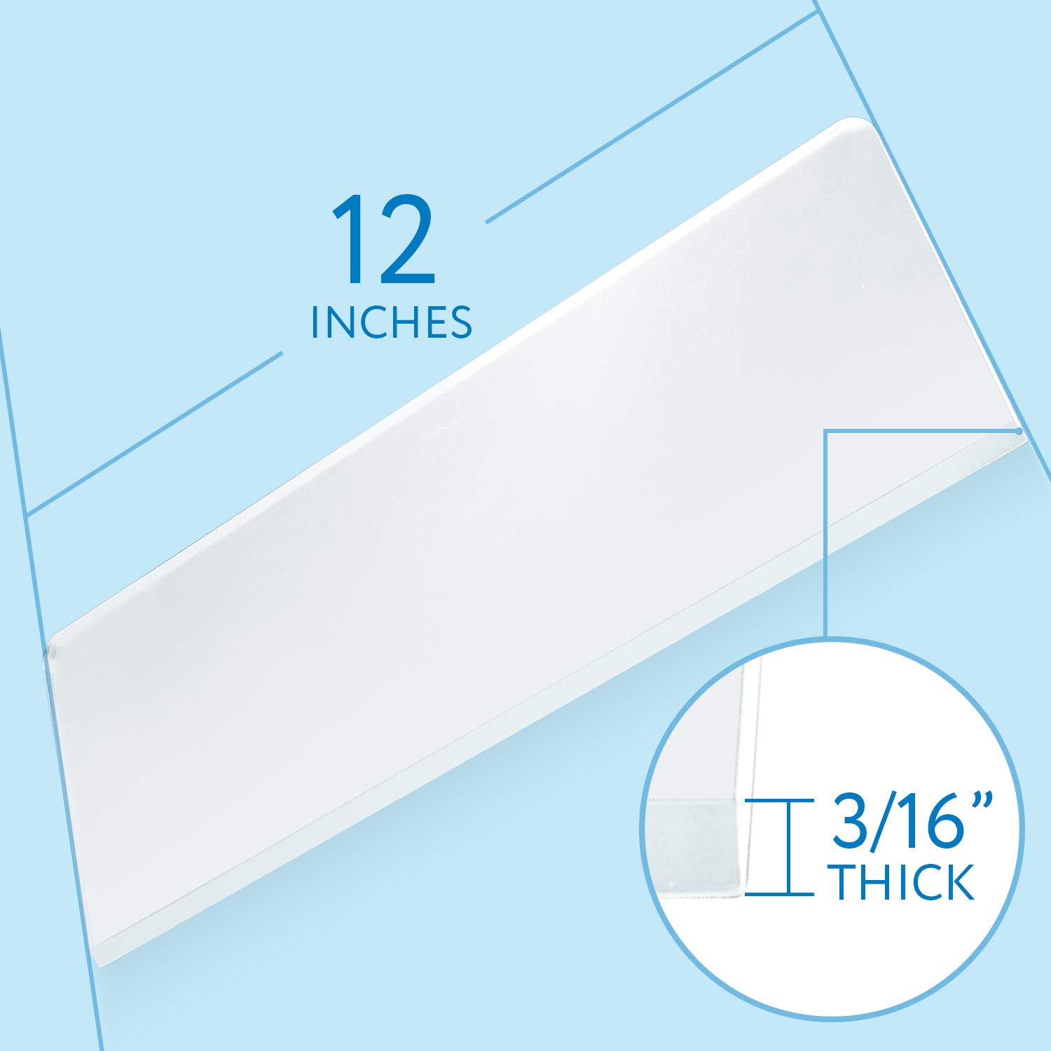 Impresa 12 inch Clear Acrylic Icing Frosting Buttercream Large Cake Smoother Scraper - BPA Free