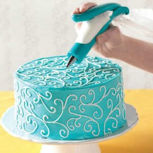 cake decorating pen tool kit pastry bag diy cake deco tools kit pastry icing pen piping kit bags(blue)