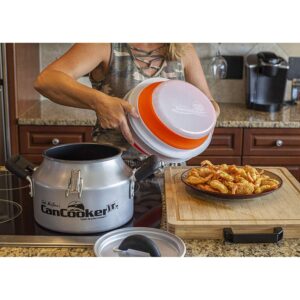 CanCooker Batter Bowl XL Collapsible Mess-Free Food Preparation Batter and Breading Cooking Bowl Dishwasher/Microwave-Safe and Chemical-Free, Orange