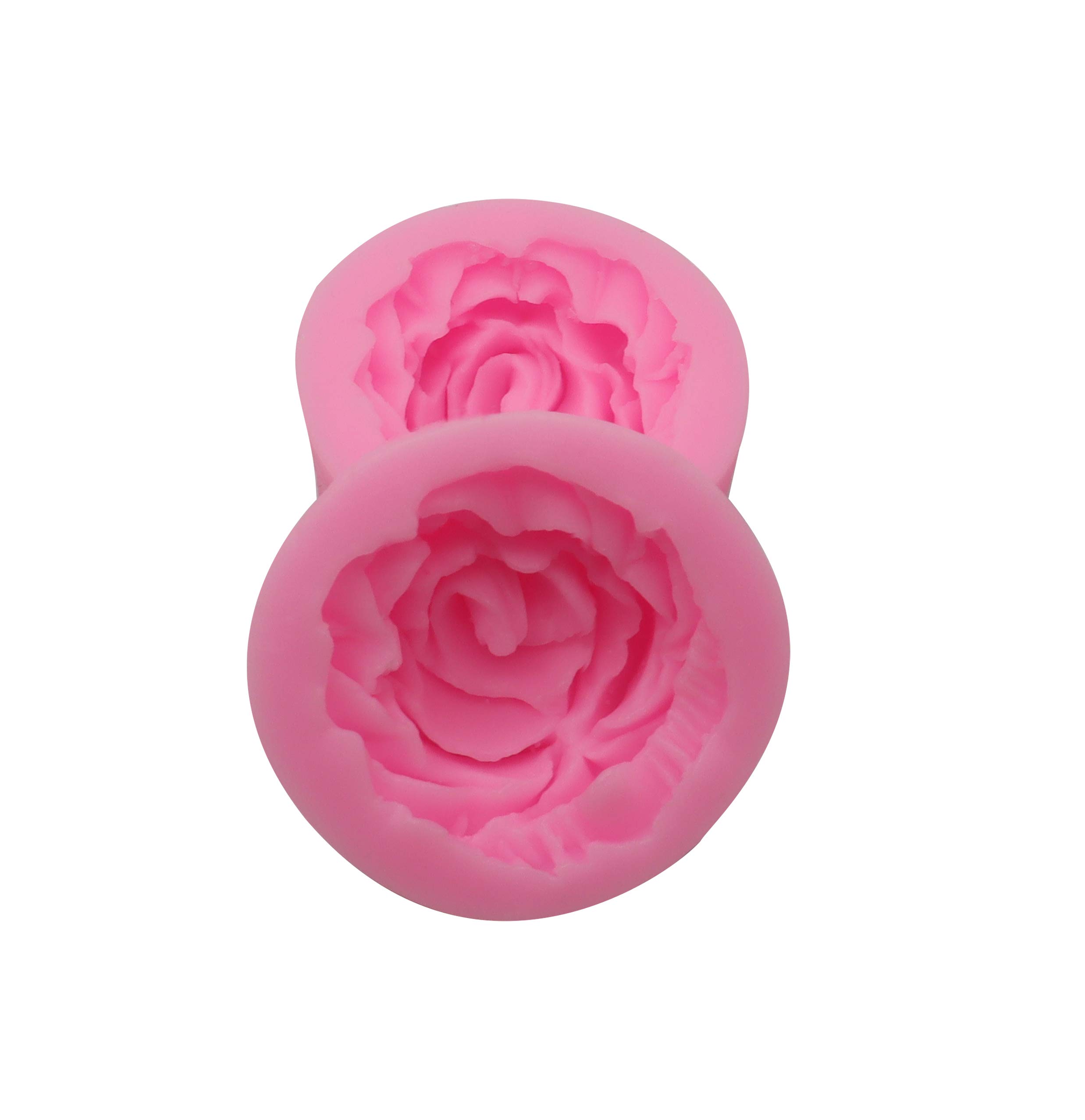 HengKe 2 Piece 3d Flower Bloom Rose Shape Silicone Molds for Cupcake Dessert Chocolate Jelly Cookie Decor, Jewelry, Pastry, Chocolate,Handmade Soap Mould Candy Making