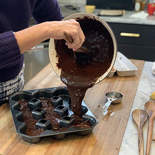 Bakelicious Original Crispy Corner Brownie Pan, Non-Stick