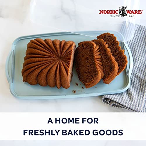 Nordic Ware Loaf Cake Keeper, Blue,12.8"L x 7.3"W x 4.6"H