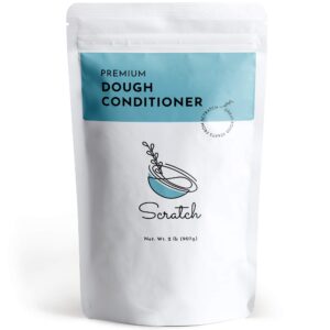 scratch premium dough conditioner - (2 lb) all grain bread improver for making dough - dough enhancer for bread to improve texture and longer lasting bread