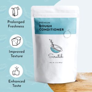 Scratch Premium Dough Conditioner - (2 LB) All Grain Bread Improver For Making Dough - Dough Enhancer for Bread to Improve Texture and Longer Lasting Bread