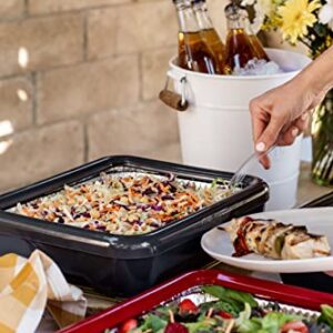 Fancy Panz Classic, dress up & protect your foil pan. Half size foil pan & serving spoon included. Made in USA. For use with hot or cold food (White)