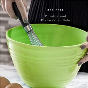 BINO | Mixing Bowl Set with Lids | Versatile Plastic Bowls for Kitchen Mixing, Serving, and Storage - 4-Piece Mixing Bowl Set in Various Sizes | Space-Saving Nesting Design | Dishwasher Safe