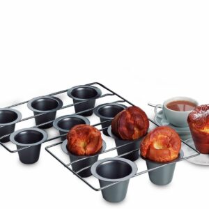 Chicago Metallic 26121 Professional 12-Cup Non-Stick Mini-Popover Pan, 16-Inch-by-10.75-Inch