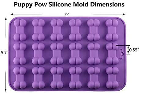 Silicone Molds Puppy Dog Paw and Bone Mold for Dog Treats, Homemade Non-Stick Food Grade, Chocolate, Candy, Jelly, Ice Cube Mold, Cupcake Baking Mould, Muffin pan Cookie Cutters Set