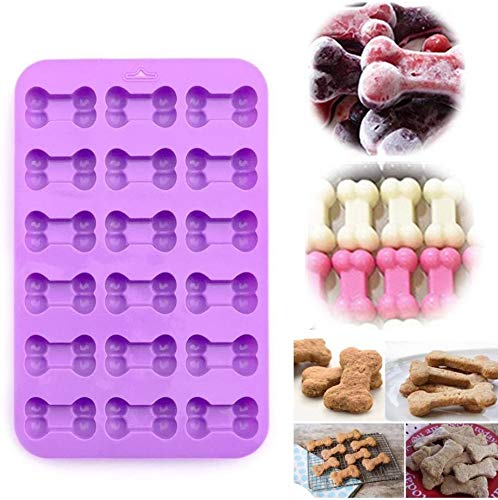 Silicone Molds Puppy Dog Paw and Bone Mold for Dog Treats, Homemade Non-Stick Food Grade, Chocolate, Candy, Jelly, Ice Cube Mold, Cupcake Baking Mould, Muffin pan Cookie Cutters Set