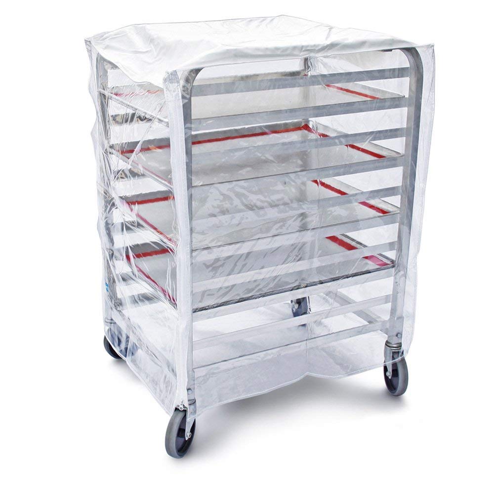 New Star Foodservice 36534 Commercial Sheet Pan Rack Cover, PVC, 10-Tier, 28 x 23 x 33 inch, Clear