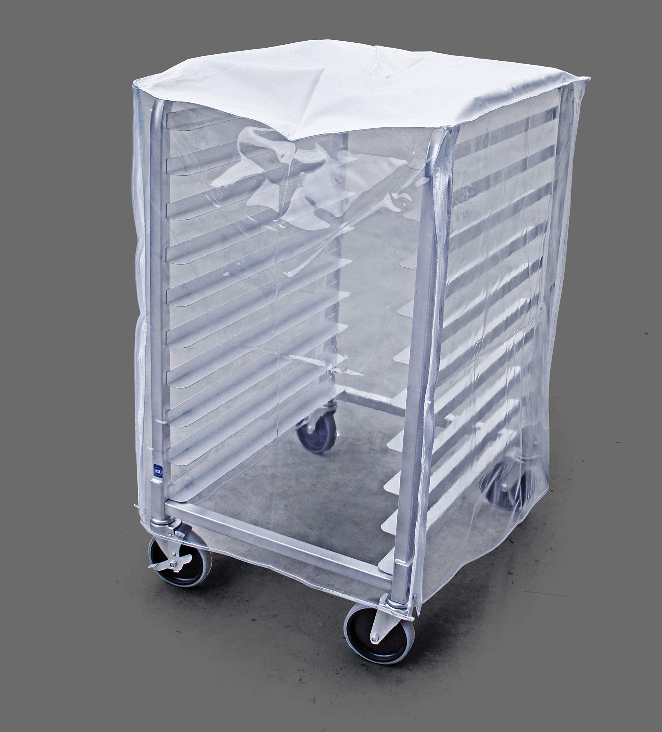 New Star Foodservice 36534 Commercial Sheet Pan Rack Cover, PVC, 10-Tier, 28 x 23 x 33 inch, Clear