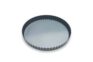 fox run removable bottom non-stick tart and quiche pan, loose bottom quiche pan - 9.5-inch