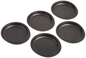 wilton easy layers 5-piece layer cake pan set, 6-inch, steel