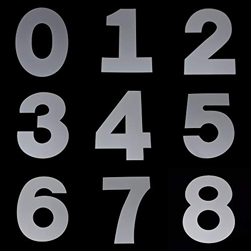 RAYNAG Cake Stencils (0-8 Number) Flat Plastic Mold Numerical Templates Cutting for DIY Cakes/Cookies -12 Inch