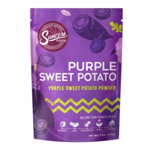 suncore foods purple sweet potato powder, purple food coloring powder, gluten-free, non-gmo, 5oz (1 pack)