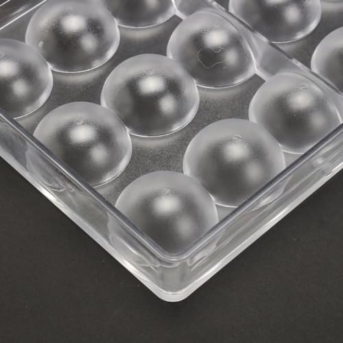 EQINI Chocolate Candy Mold PC Polycarbonate Chocolate Making Mould (hemisphere) (white)