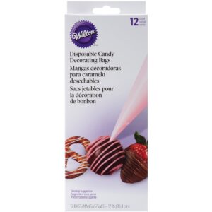 wilton disposable candy piping bags, 12-count