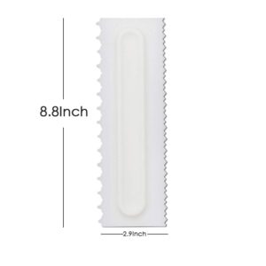 4 Pcs/set Cake Scraper Decorating Plastic Sawtooth Comb Mousse Butter Cream Cake Edge Tools Plastic Sawtooth Cake Icing Smoother Kitchen Baking Cake Edge DIY Tool