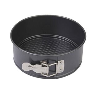 gabkey 8 inch circular springform interlocking and leak- proof seal carbon baking c ake pan