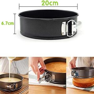 Gabkey 8 inch circular Springform interlocking and leak- proof seal carbon baking C ake Pan