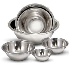 HOMEARRAY Stainless Steel Mixing Bowls Set (Set of 6) - Polished Mirror kitchen bowls, Nesting Bowls for Space Saving Storage, Ideal For Cooking, Baking & Serving, Food Prep & Salad Prep.