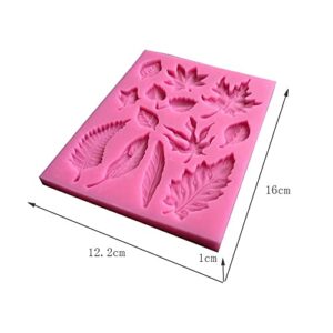 Cestony Leaf Shape Silicone Molds for DIY Cake Fondant Biscuit Cookies Soap Sugar Pudding Chocolate Hard Candies Dessert Candle Decor