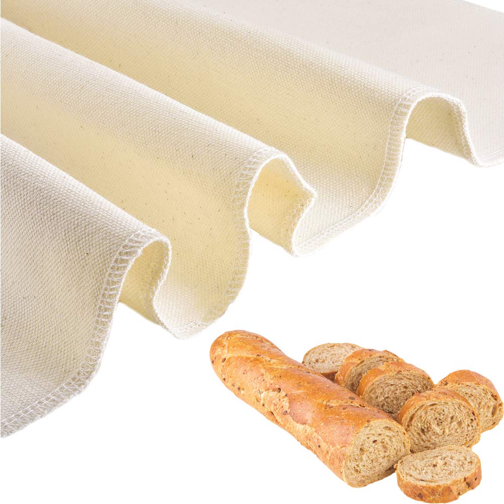 Professional Bakers Couche Extra Large 35 x 26 Inch,Heavy Duty Linen Pastry Proofing Cloth for Bread Dough Baking,Thick Baking Bread Cloth for Baguettes,Loaves,Ciabatta