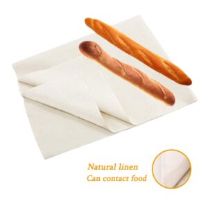 Professional Bakers Couche Extra Large 35 x 26 Inch,Heavy Duty Linen Pastry Proofing Cloth for Bread Dough Baking,Thick Baking Bread Cloth for Baguettes,Loaves,Ciabatta