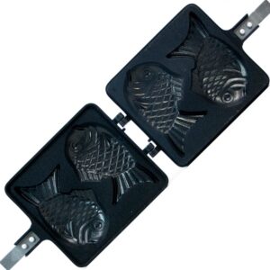 cookking - taiyaki japanese fish-shaped pancake double pan, made in korea