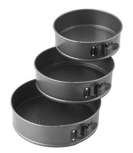 wilton springform cake pan set, 3-piece, 3 pc, gray