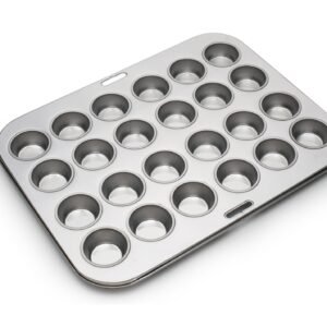 Fox Run Mini Muffin Pan, 24 Cup, Stainless Steel