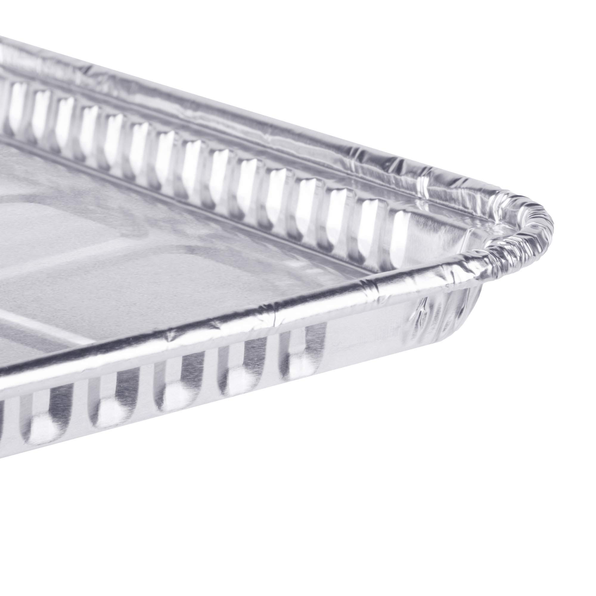 (25 Pack) 1/4 Size Cookie Sheet Baking Cake Pans l 12.8” x 8.9” Disposable Aluminum Foil Trays l Premium Heavy Duty Nonstick Baking Sheets Reusable