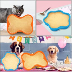 wooyaya 2Pcs Silicone Dog Birthday Cake Pans, Bone Shape, 8 Inch