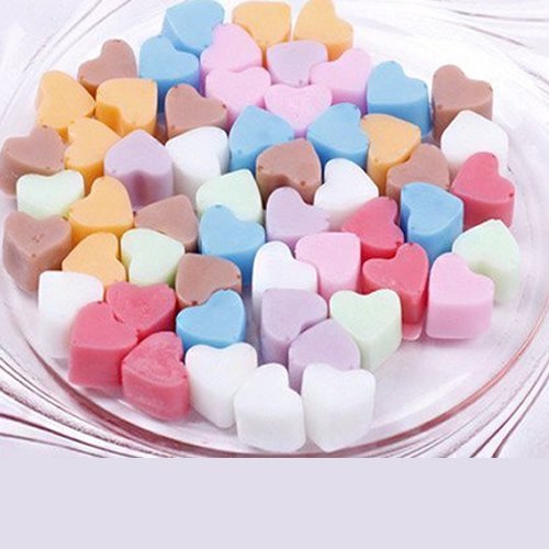 Silicone Mini Heart 55-Cavity Molds for Baking, Heart Shape Ice Cube Candy Chocolate Mold, Valentine Candy Molds, Pack of 2