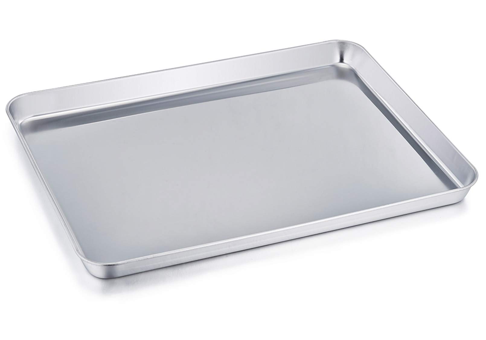 TeamFar Baking Sheet, Stainless Steel Baking Pan Cookie Sheet, Healthy & Non Toxic, Rust Free & Less Stick, Easy Clean & Dishwasher Safe