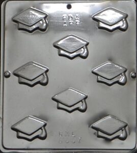 graduation cap bite size candy mold 8007