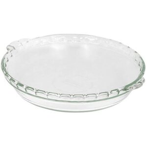 pyrex bakeware 9-1/2-inch scalloped pie plate, clear