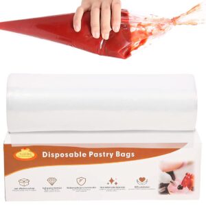 piping bags 21 inch large pastry bags decorating tools 100 pcs piping bags for cream icing frosting cookie cake decorating (21 inch)