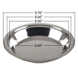 Lindy's - 5M871 Lindy's Stainless Steel 9 inch pie pan, Silver