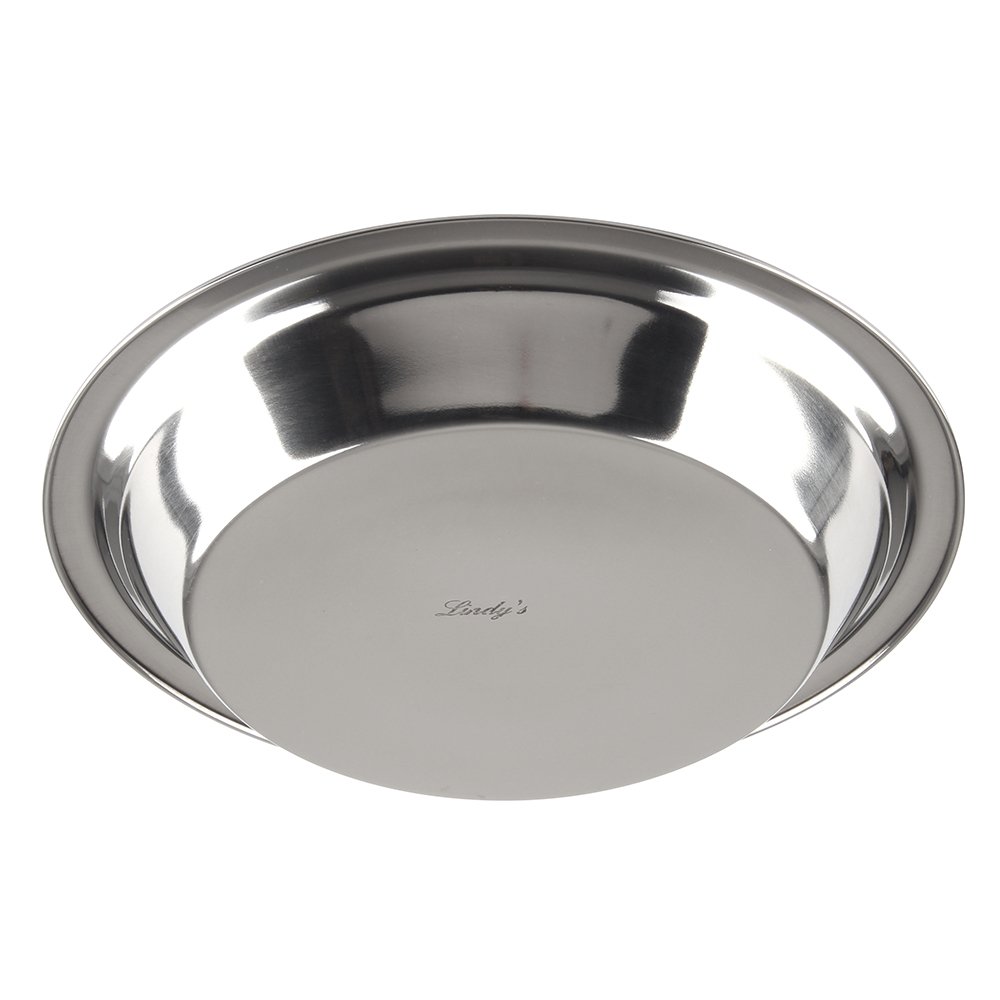 Lindy's - 5M871 Lindy's Stainless Steel 9 inch pie pan, Silver