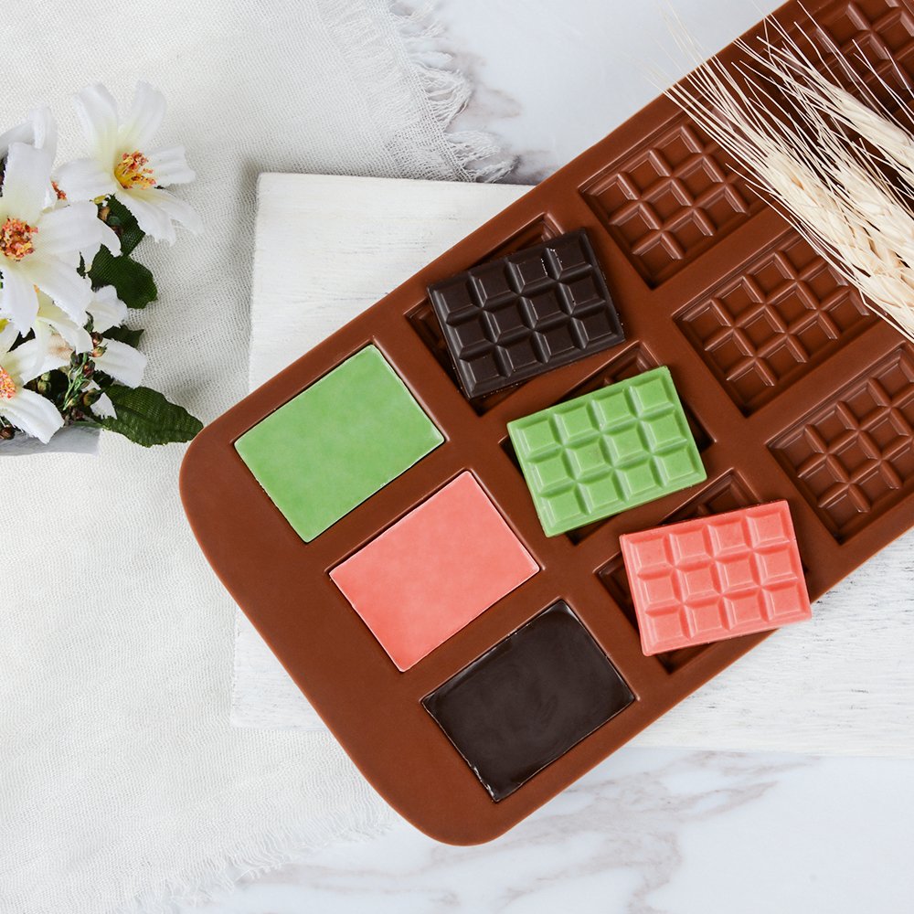 Silicone Break Apart Chocolate Molds - Candy Protein and Energy Bar Silicone Mold